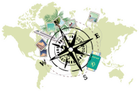 Sticker Boussole Monde - ref.d18503 | MPA Déco