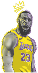 Sticker Basket Lebron James Lakers King - ref.d21107 | MPA Déco