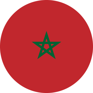 Autocollant Drapeau Maroc rond - ref.d12768 | MPA Déco