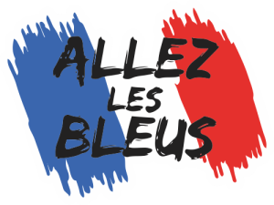 Sticker Football Equipe de France Allez les Bleus Drapeau | MPA Déco
