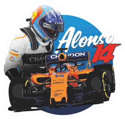 Sticker Fernando Alonso F1 - ref.d19746 | MPA Déco