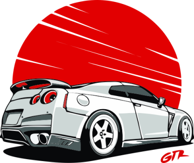 Sticker NISSAN GT-R R35 - ref.d15442 | MPA Déco