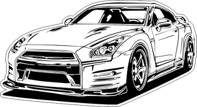 Sticker NISSAN GT-R R35 - ref.d15443 | MPA Déco
