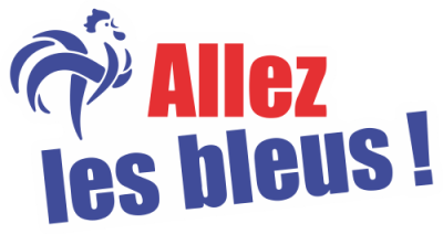 Sticker Football Equipe de France Allez les Bleus Coq 3 | MPA Déco