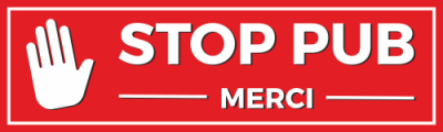 Sticker STOP PUB rouge - ref.d17765 | MPA Déco