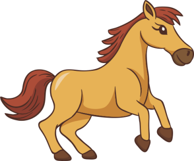 Sticker Cheval Cartoon - ref.d21509 | MPA Déco
