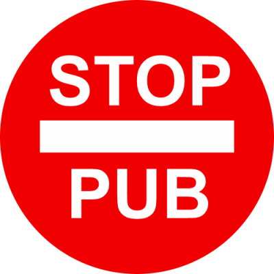 Sticker Stop Pub rond - ref.d20625_2 | MPA Déco