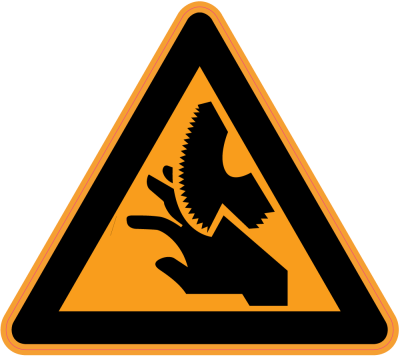 Panneau Danger Risque de coupures 2 | MPA Déco