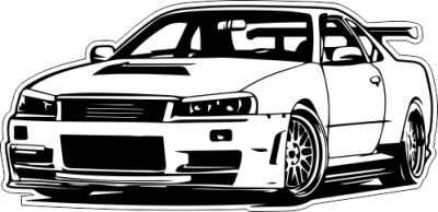 Sticker NISSAN Skyline GT-R R34 - ref.d15450 | MPA Déco