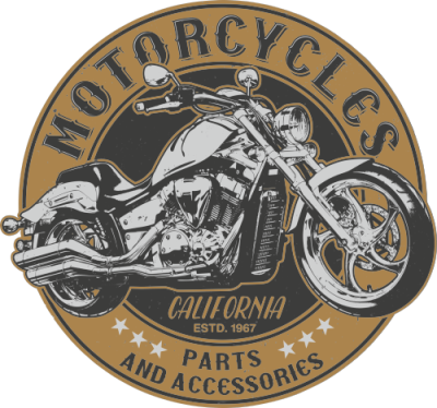 Sticker Vintage Motorcycles deco - ref.d17819 | MPA Déco