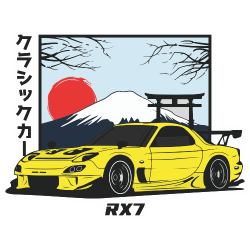 Sticker Mazda RX7 Japan | MPA Déco