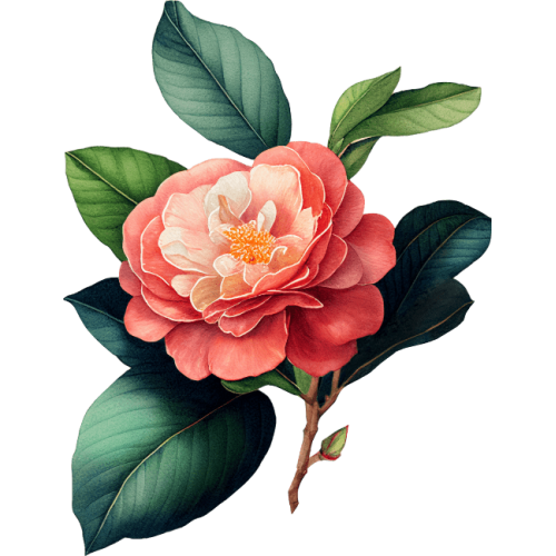 Sticker Fleur Gardenia Aquarelle | MPA Déco