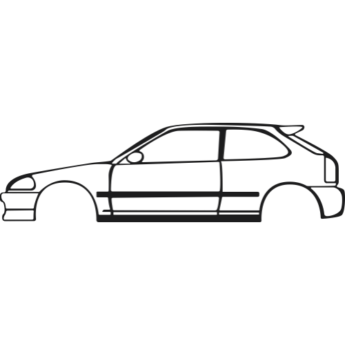 Sticker Silhouette Véhicule Honda Civic EK | MPA Déco