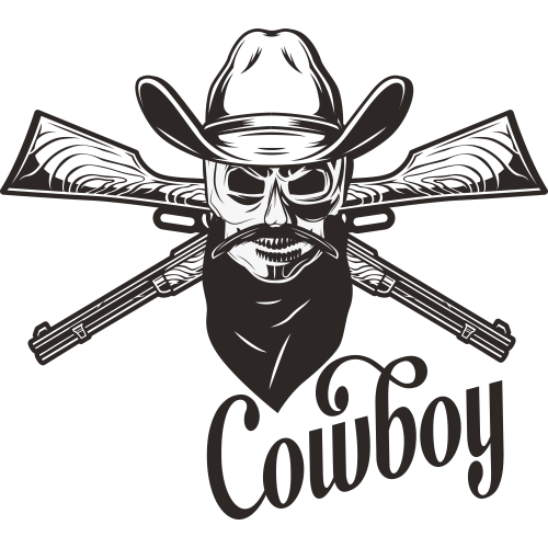 Sticker Cowboy skull | MPA Déco