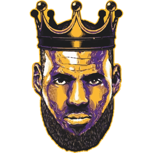 Sticker Basket Lebron James King Couronne | MPA Déco