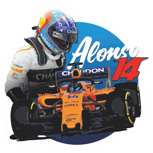Sticker Fernando Alonso F1 | MPA Déco