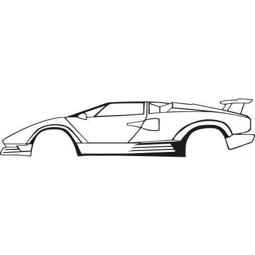 Sticker Silhouette Véhicule Lamborghini Countach | MPA Déco