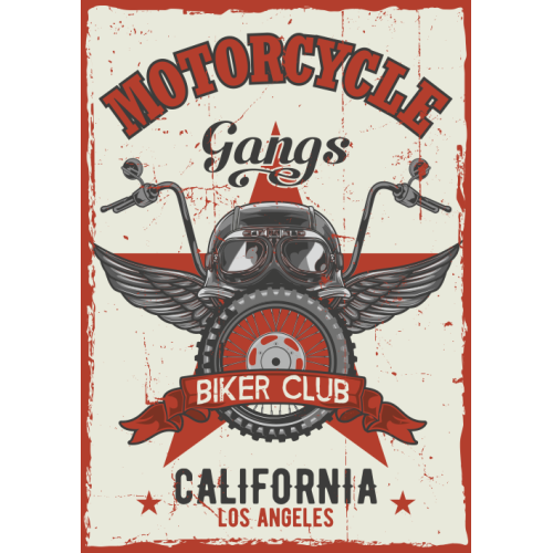 Sticker Vintage Moto bike club | MPA Déco