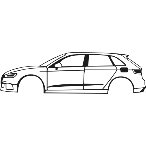 Sticker Silhouette Véhicule Audi RS3 | MPA Déco
