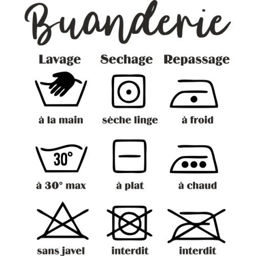 Sticker Buanderie Symboles Lessive | MPA Déco