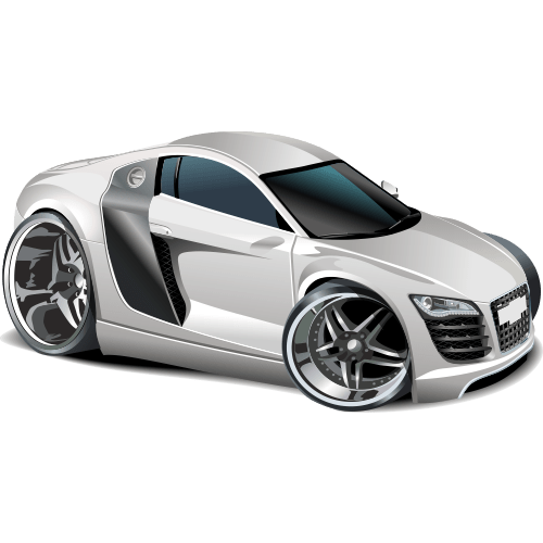 Sticker Cartoon Audi R8 | MPA Déco