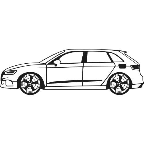 Sticker Audi RS3 Silhouette Véhicule | MPA Déco