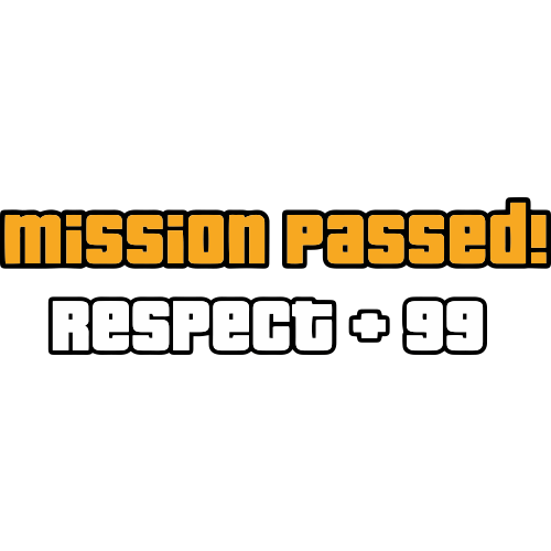 Sticker Mission Passed Respect +99 | MPA Déco