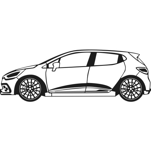 Sticker Clio 4 RS Silhouette Véhicule | MPA Déco