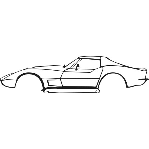 Sticker Silhouette Véhicule Chevrolet Corvette C3 | MPA Déco