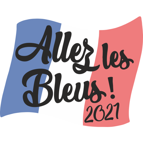 Sticker Allez les bleus 2021 drapeau | MPA Déco