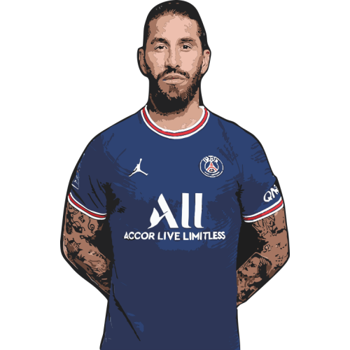 Sticker Joueur de foot Sergio Ramos PSG 3 | MPA Déco