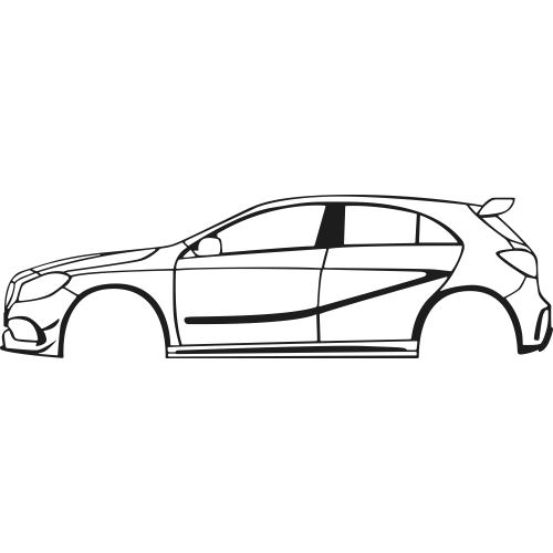 Sticker Silhouette Véhicule Mercedes A45 AMG | MPA Déco