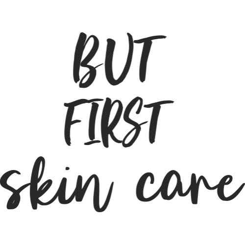Sticker Mural Citation But First Skin Care | MPA Déco
