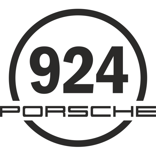 Sticker 924 Porsche rond | MPA Déco