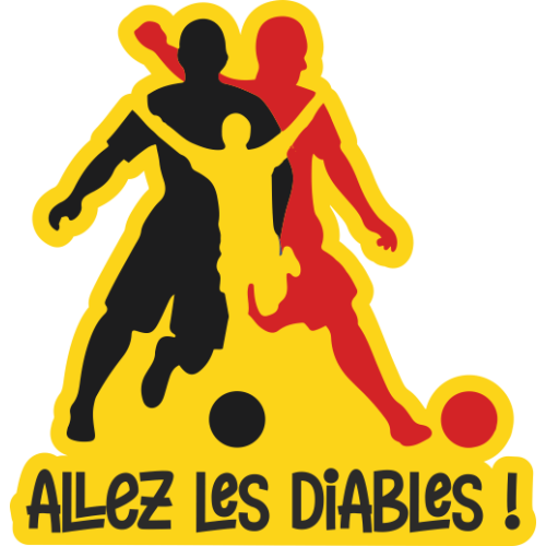 Sticker Football Equipe de Belgique Allez les Diables Rouges