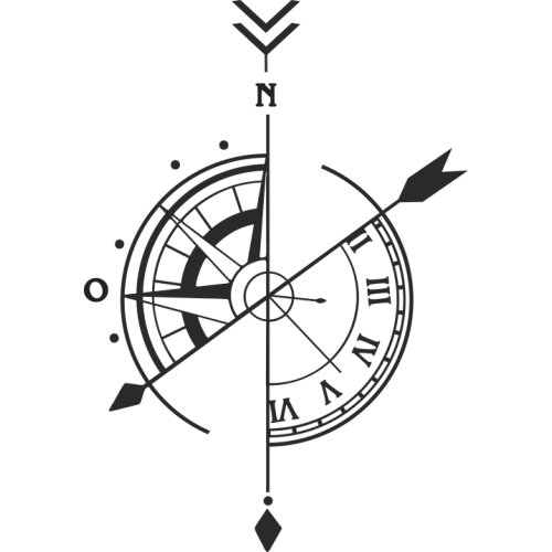 Sticker Boussole Flèche 2 | MPA Déco