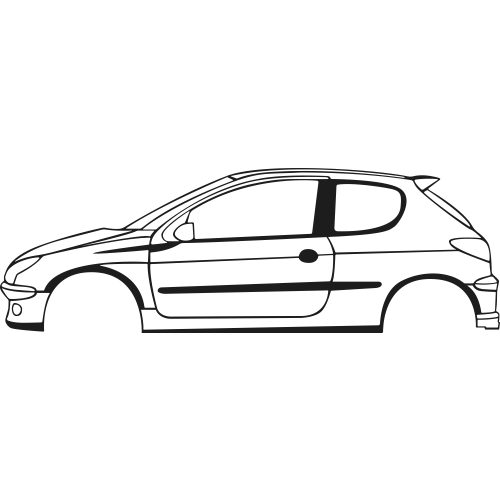 Sticker Silhouette Véhicule 206 | MPA Déco