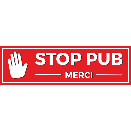 Sticker STOP PUB rouge | MPA Déco