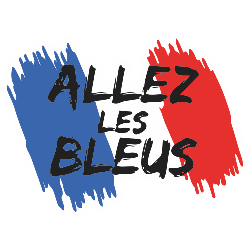 Sticker Football Equipe de France Allez les Bleus Drapeau | MPA Déco