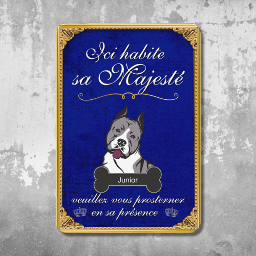 Plaque de porte personnalisée Majesté - déco humour | MPA Déco