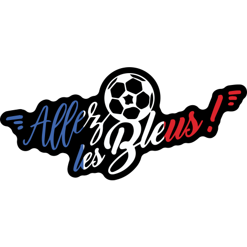 Sticker Football Equipe de France Allez Les Bleus Ballons | MPA Déco