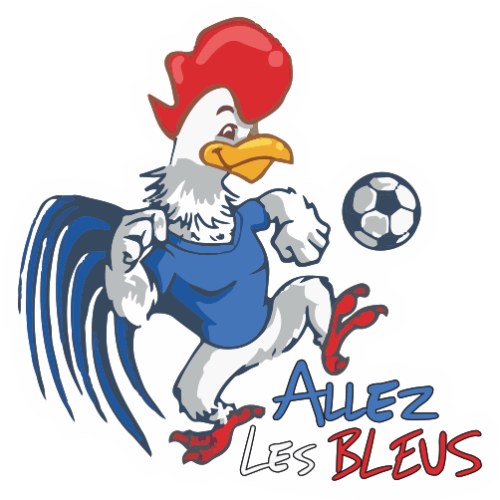 Sticker Football Equipe de France Allez les Bleus Coq 2 | MPA Déco