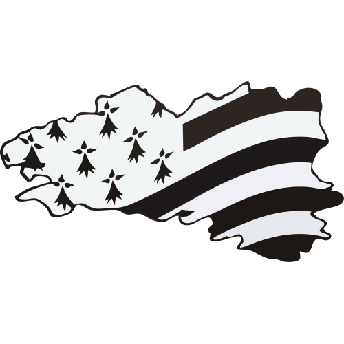 Autocollant Drapeau Bretagne forme pays | MPA Déco