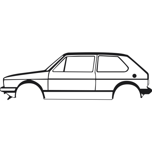 Sticker Silhouette Véhicule Volkswagen Golf 1 GTI | MPA Déco