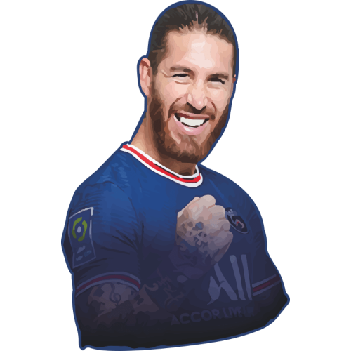 Sticker Joueur de foot Sergio Ramos PSG 2 | MPA Déco