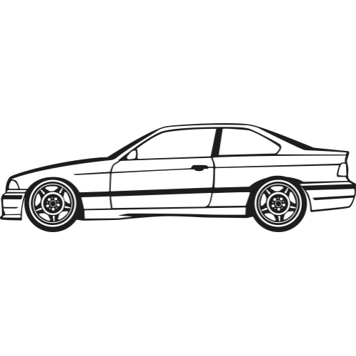 Sticker BMW M3 E36 Silhouette Véhicule | MPA Déco