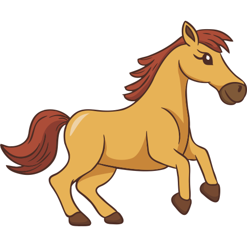Sticker Cheval Cartoon | MPA Déco