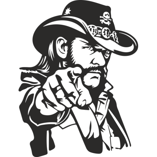 Sticker Lemmy Kilmister Motorhead 2 - ref.d19360 | MPA Déco
