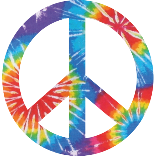 Sticker Peace and Love Tie Dye | MPA Déco