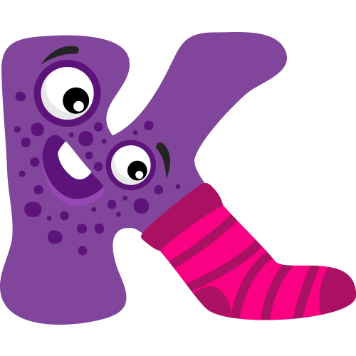 Sticker Alphabet Enfant Monstre K | MPA Déco